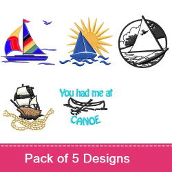 Nautical Boats Embroidery design pack by MA Designs, Embroidery Packs ...