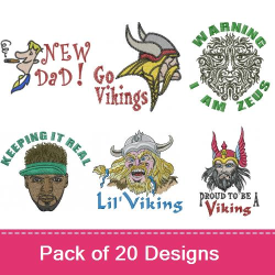 Manly Mascots & Characters Embroidery design pack by Machine Embroidery ...