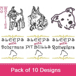 Puppy Dog Outlines Embroidery design pack by Machine Embroidery Designs ...