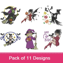 Halloween Witches Embroidery design pack by Machine Embroidery Designs ...