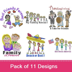 We Are Family Embroidery design pack by Machine Embroidery Designs ...