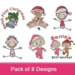 Babys 1st Christmas Embroidery design pack by Machine Embroidery ...