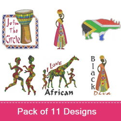African Culture Embroidery design pack by Machine Embroidery Designs ...
