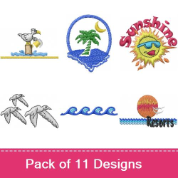 Coastal Embroidery design pack by Machine Embroidery Designs ...