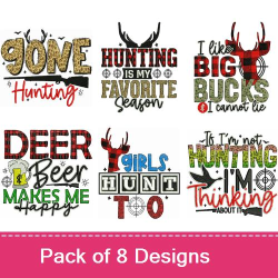 Gone Hunting Embroidery design pack by Maya Kreations, Embroidery Packs ...