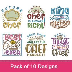 Chef Love Embroidery design pack by Maya Kreations, Embroidery Packs on ...