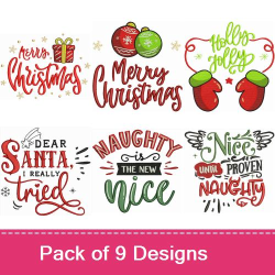 Funny Christmas Sayings Embroidery design pack by Mira Embroidery ...