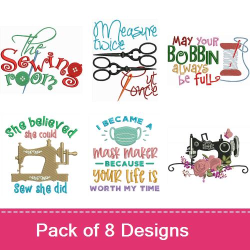 Mask Maker and Sewing Embroidery design pack by Mira Embroidery ...