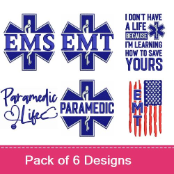 Paramedic Life Embroidery design pack by Mira Embroidery, Embroidery ...