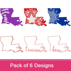 Louisiana Embroidery design pack by Crafty Little Nodes, Embroidery ...