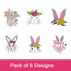 Easter Bunny Embroidery design pack by Needle Noodle Embroidery ...
