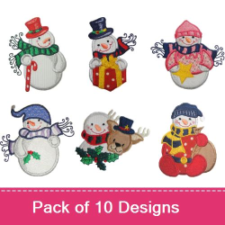 Snowmen Embroidery design pack by Pat Williams, Embroidery Packs on ...