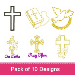 Christian Outlines Embroidery design pack by Satin Stitch ...