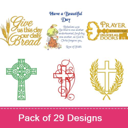 Religious Symbols Embroidery design pack by Satin Stitch, Embroidery ...