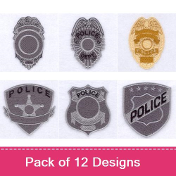 Police Badges Embroidery design pack by Starbird Inc, Embroidery Packs ...