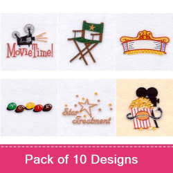 Movie Theater Embroidery design pack by Starbird Inc ...