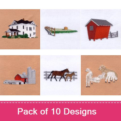Farm Scenery Embroidery design pack by Starbird Inc, Embroidery Packs ...