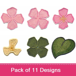 3D Begonia Flower Embroidery design pack by Stitchitize ...