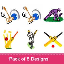 Cricket, Croquet & Lawn Bowling Embroidery design pack by Stitchitize ...