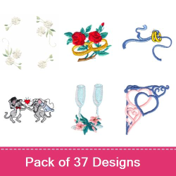 Wedding Bells Embroidery design pack by Stitchitize | EmbroideryDesigns.com