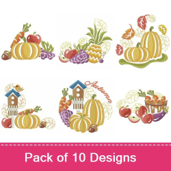 Fall Harvest Embroidery design pack by Sweet Heirloom, Embroidery Packs ...