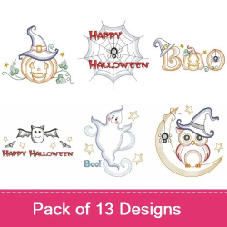 Happy Halloween Embroidery design pack by Sweet Heirloom, Embroidery ...