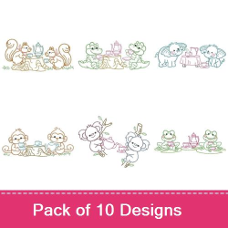 Vintage Tea Party Embroidery design pack by Sweet Heirloom, Embroidery ...