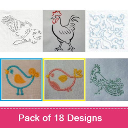 Bird Outlines Embroidery design pack by Twilight Firefly Designs ...