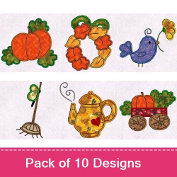 Applique Fall Embroidery design pack by Twilight Firefly Designs ...