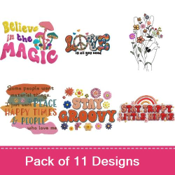 Hippie Soul Embroidery design pack by Unicorn Creatives ...