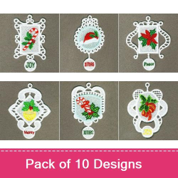 FSL Christmas Ornaments 7 Embroidery design pack by Wind Bell ...