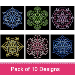 Flower Quilt Embroidery design pack by Wind Bell Embroidery, Embroidery ...
