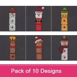 FSL Christmas Bookmarks Embroidery design pack by Wind Bell Embroidery ...