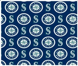 Mariners MLB Original Design Blue - Fabric Traditions MLB-6655B with ...