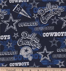 Cowboys NFL Retro Design Navy - Fabric Traditions NFL-14443D with Free ...