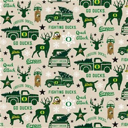 Oregon Ducks Christmas Cotton Fabric OR-1213 with Free $89.99 Bundle ...