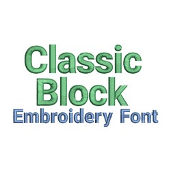 Classic Block Font by Artsy Knots on EmbroideryDesigns.com ...