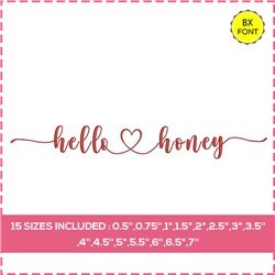 Hello Honey Font Embrilliance by Artsy Knots on EmbroideryDesigns.com ...