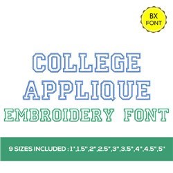 Varsity (College) Applique Font Embrilliance by Artsy Knots on ...