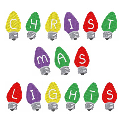 Christmas Light Font by Concord Collections on EmbroideryDesigns.com ...