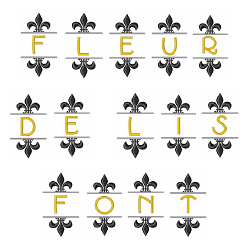 Fleur De Lis Font and Monogram by Concord Collections on ...