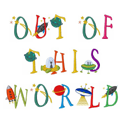 Out of this World Font by Concord Collections on EmbroideryDesigns.com ...