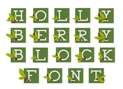 Holly Berry Block Font by Concord Collections on EmbroideryDesigns.com ...