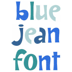 Blue Jean Font by Embroidery Patterns on EmbroideryDesigns.com ...