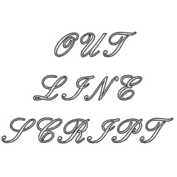 Outline Script Font by Embroidery Patterns on EmbroideryDesigns.com ...