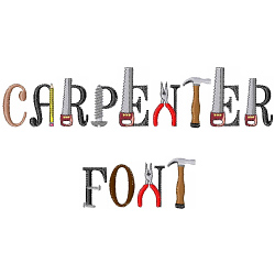 Carpenter Font by Embroidery Patterns on EmbroideryDesigns.com ...