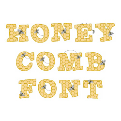 Honeycomb Font by Embroidery Patterns on EmbroideryDesigns.com ...