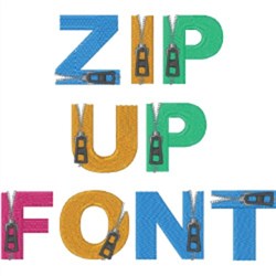 Zipper Font by Embroidery Patterns on EmbroideryDesigns.com ...