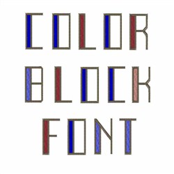 Color Block Font by Embroidery Patterns on EmbroideryDesigns.com ...