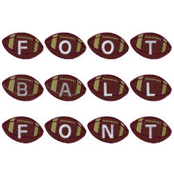 Football Letters by Embroidery Patterns on EmbroideryDesigns.com ...